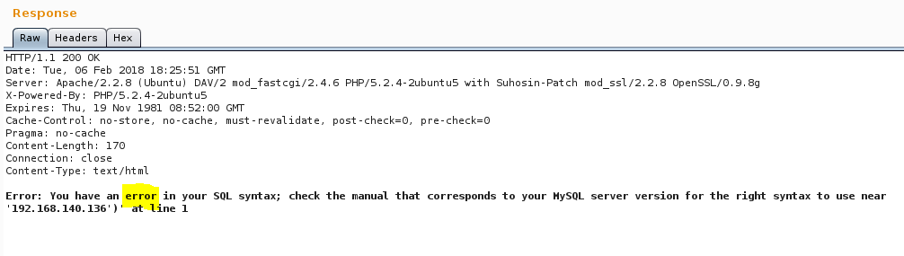 Sql Injection Stored User Agent · Teckk2